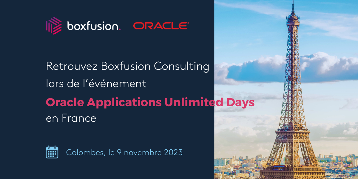 Retrouvez Boxfusion Consulting lors Oracle Applications Unlimited Days ...